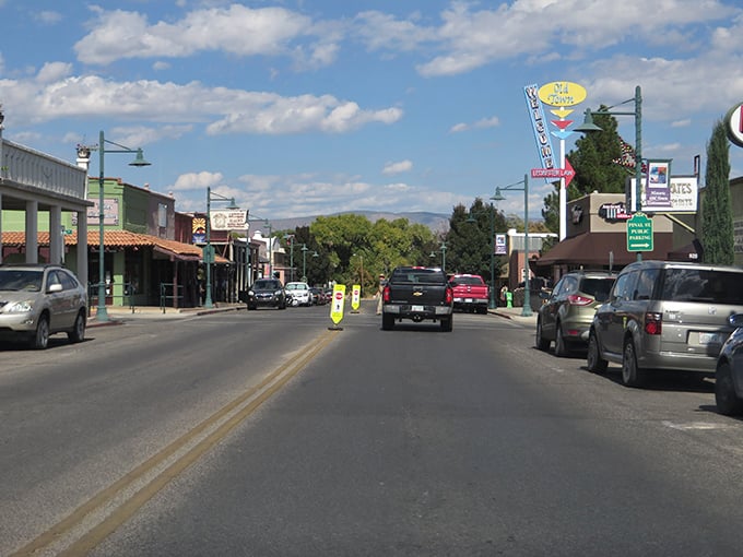 Main Street Cottonwood offers that perfect small-town vibe where parking is plentiful and nobody's honking at you to hurry up and decide where to eat.