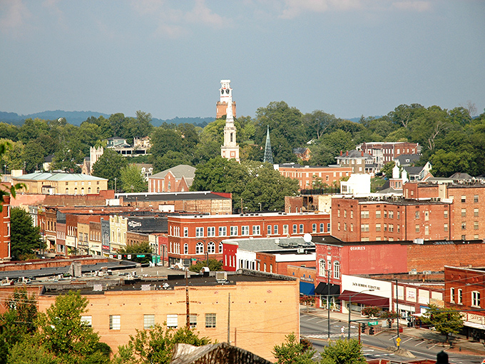 Rome's skyline is a love letter to red brick and Southern charm, where historic buildings stand proudly against the backdrop of rolling Georgia hills.