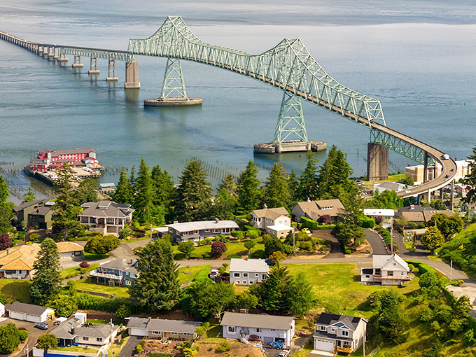 Victorian houses cascade down Astoria's hillsides like a pastel watercolor painting come to life.