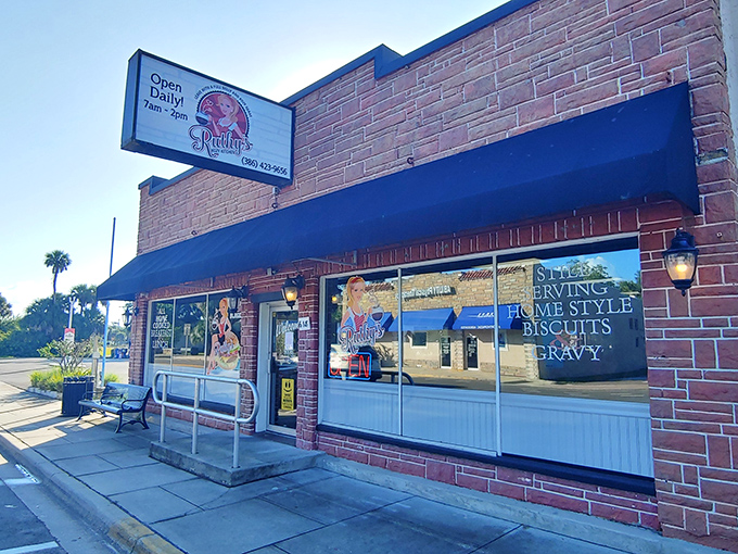 That red brick facade might fool you, but inside lies breakfast magic that'll make your morning sing.