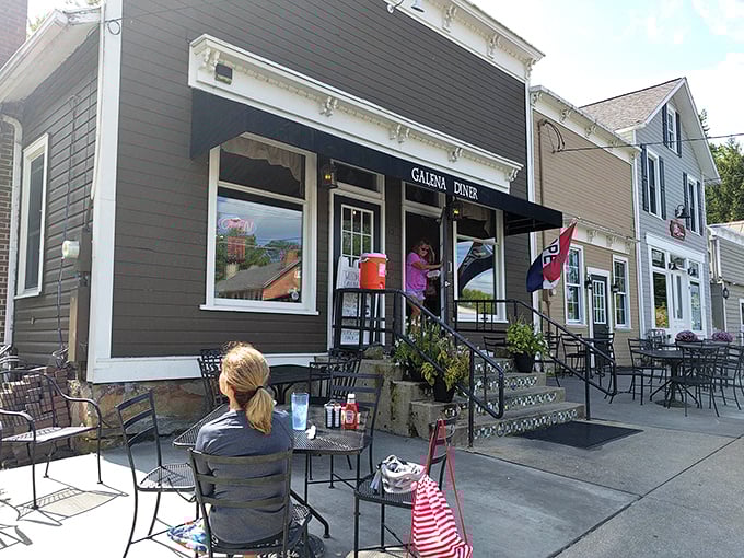 This charming storefront whispers promises of breakfast bliss that'll make your morning commute worthwhile.