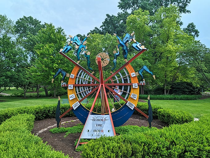 A whimsical sundial that doesn't just tell time&mdash;it tells stories. "Behold the Hour" invites visitors to pause and contemplate life's constant motion.