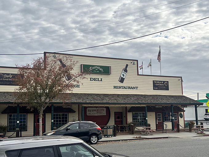 The classic roadside charm of Granzella's beckons travelers like a lighthouse for hungry souls on the I-5 journey.