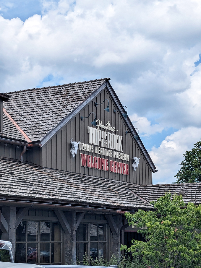 The entrance to Top of the Rock welcomes you to an adventure that's literally underground.