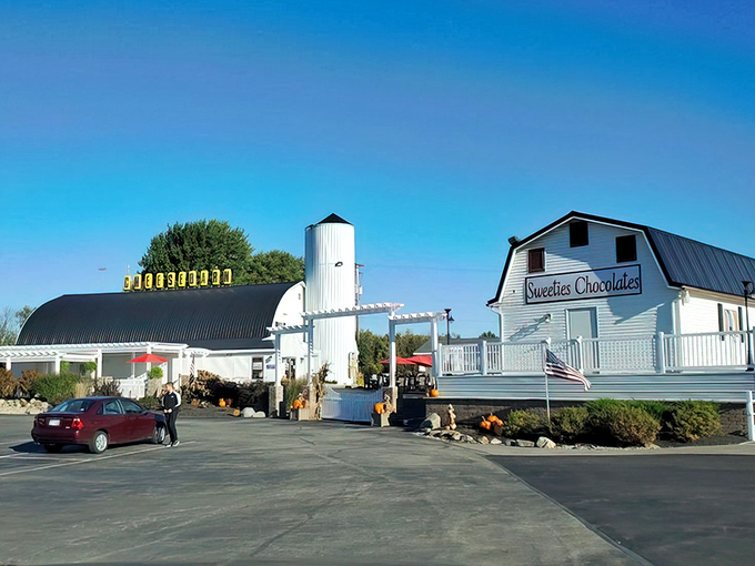 The classic barn-style architecture isn't just for show&mdash;it's a promise of authentic country goodness waiting inside these twin temples of taste.