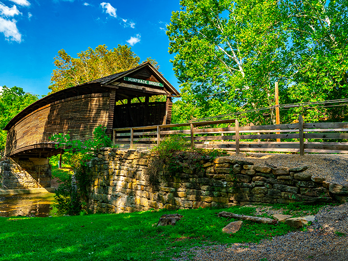 Mother Nature meets master craftsmanship in this curved wooden wonder. The Humpback Bridge's distinctive arched design isn't just photogenic—it's engineering genius from a simpler time.