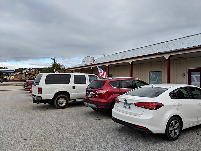 The unassuming exterior of Martha's Amish Bakery belies the culinary treasures within. Like finding a Broadway show in a barn, the surprises await inside.