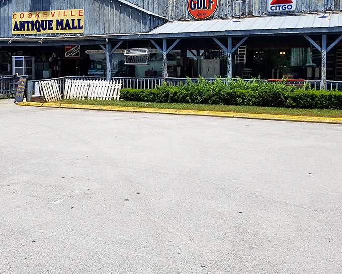 That bold yellow sign against blue siding isn't just announcing a store—it's issuing an invitation to time travel. Welcome to your next obsession.