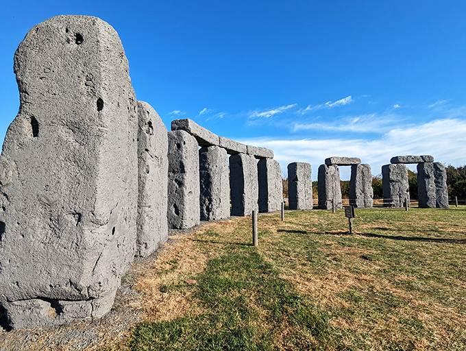 Prehistoric engineering meets modern materials at Foamhenge, where ancient mystery gets a distinctly American makeover. Who needs a passport?