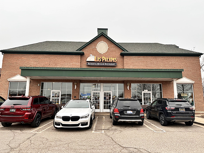 The unassuming brick exterior of Las Palapas hides a tropical paradise within. Michigan's weather may be unpredictable, but this flavor destination is a sure bet.