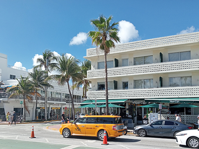 Ocean Drive buzzes with energy by day as News Cafe&rsquo;s inviting tables draw in sun-soaked travelers and locals. It&rsquo;s Miami&rsquo;s iconic sidewalk dining scene in full swing.