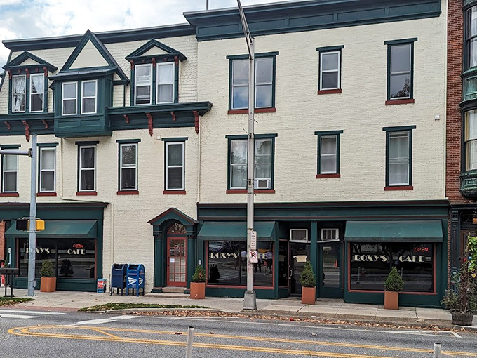 Roxy's distinctive green exterior beckons like an old friend in downtown Harrisburg. The kind of place where regulars have worn a path to the door.