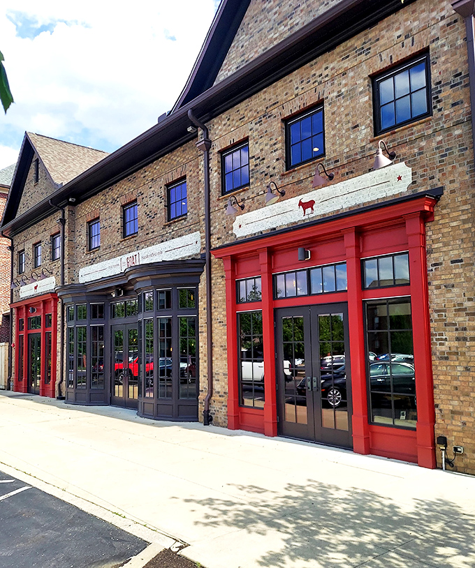 The brick fa&ccedil;ade with those eye-catching red doorframes isn't just inviting&mdash;it's practically shouting "Get in here and eat something amazing!"