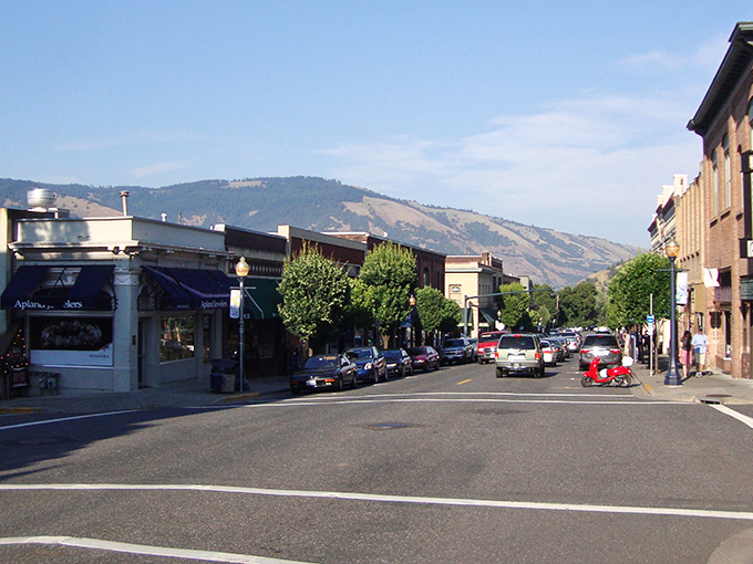 Mount Hood plays peek-a-boo with Hood River, proving some views never need a filter or fancy frame.