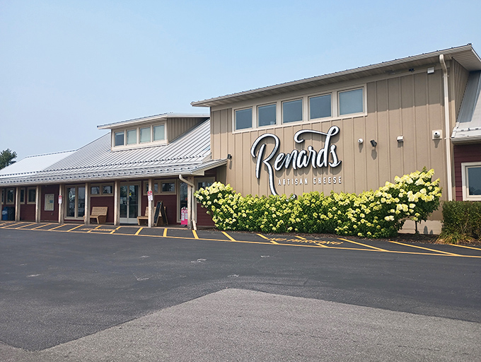 The cheese promised land awaits! Renard's welcoming exterior in Sturgeon Bay stands like a dairy shrine beckoning hungry travelers from miles around.