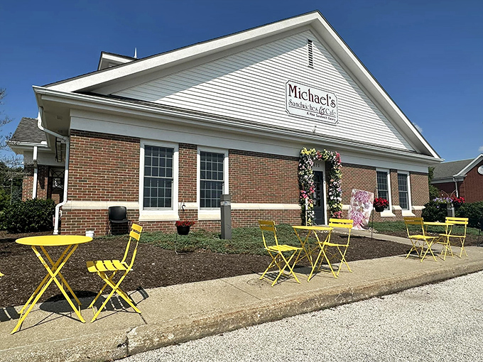 Those cheerful yellow tables aren't just furniture&mdash;they're your first clue that Michael's takes happiness as seriously as their sandwiches.