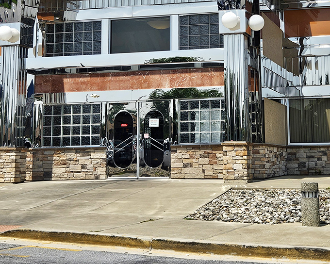 The gleaming chrome-and-stone exterior of Brandywine Diner stands like a beacon of breakfast hope on Wilmington's landscape, promising delicious comfort inside those double doors.