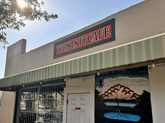 The unassuming storefront speaks volumes - This Is It Cafe's modest exterior hides culinary treasures that locals have cherished for years.