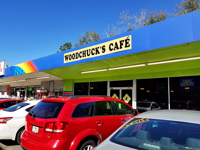 That bright blue and green exterior isn't trying to impress anyone &ndash; and that's exactly why it does.