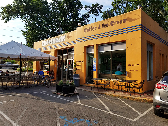 That cheerful yellow facade might fool you, but inside lies Richmond's best-kept breakfast secret.