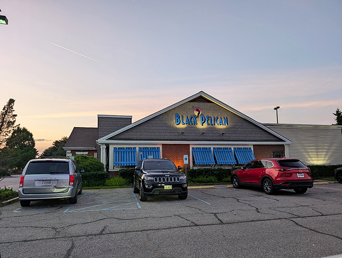 The weathered cedar shakes and bright blue signage of Black Pelican welcome you like an old friend who happens to make the best ribeye in Virginia Beach.