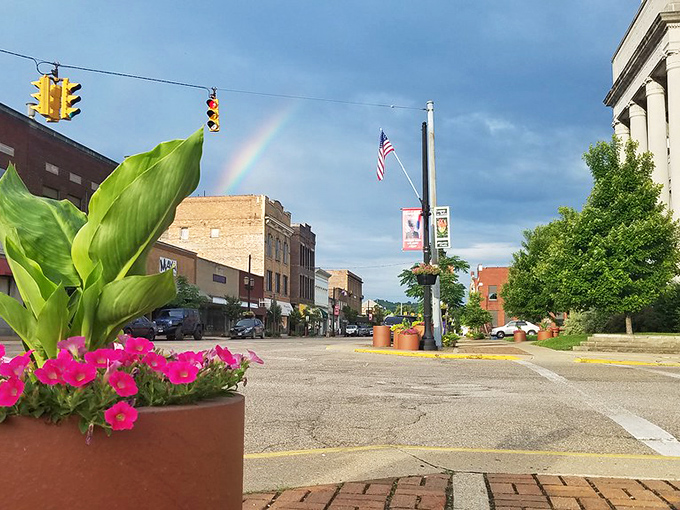 A rainbow arches over downtown Logan, as if Mother Nature herself is pointing to this hidden gem of southeastern Ohio.