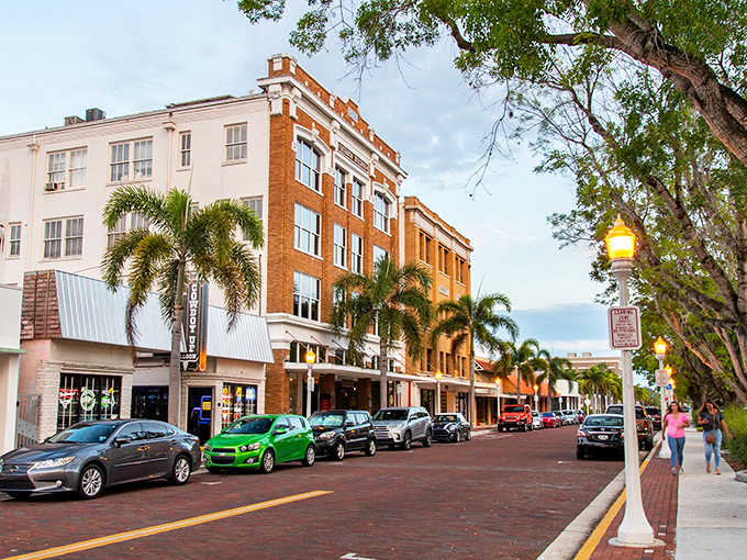 Downtown Fort Myers' historic district showcases charming brick streets and vintage architecture, where palm trees and history coexist like old friends catching up over coffee.