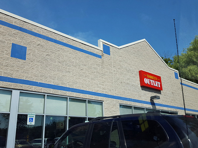 The unassuming exterior that houses more bargain treasures than a pirate's secret cave.