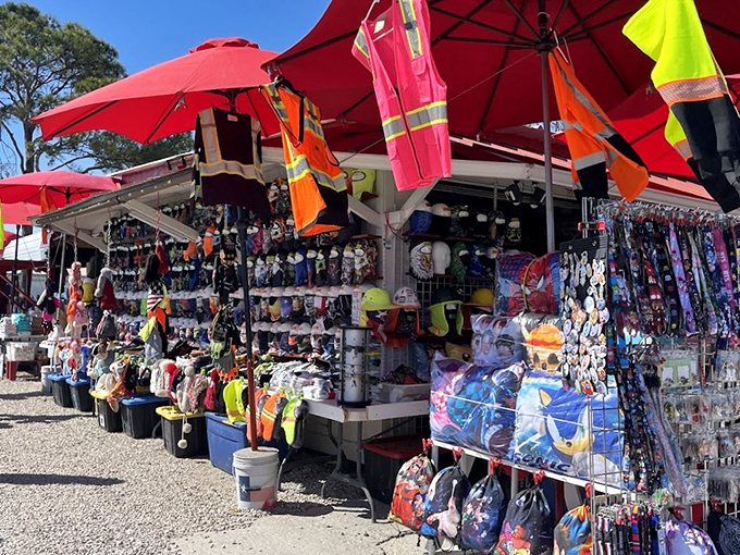 Chandeliers that would make Liberace jealous hang above an impressive furniture showroom where yesterday's living rooms await tomorrow's memories.