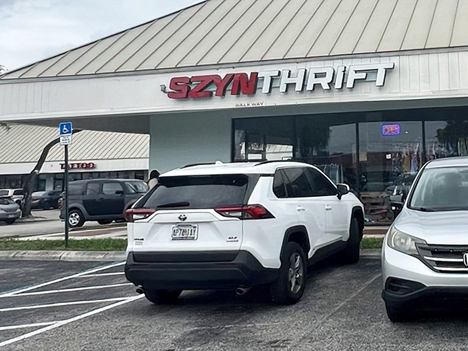 The unassuming storefront of Szyn Thrift + Vintage belies the treasure trove within. Like finding a gourmet restaurant in a strip mall, appearances can be deliciously deceiving.