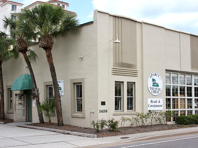 The unassuming exterior of SPARCC Treasure Chest belies the wonderland of bargains within. Like a Florida speakeasy, but instead of cocktails, you'll find incredible deals.