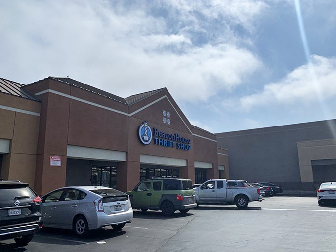 The unassuming exterior of Beacon House Thrift Shop hides a treasure trove within, like finding out your mild-mannered neighbor is secretly a rock star.