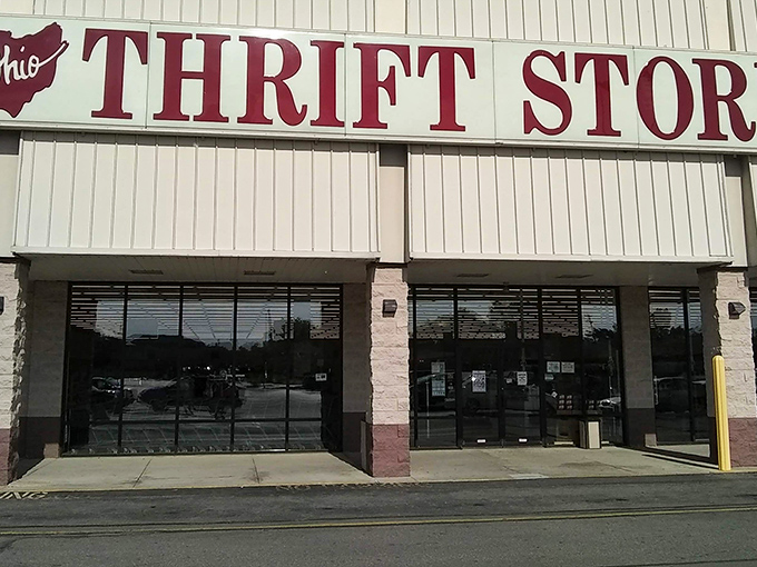 That red and white sign isn't just advertising - it's practically a beacon for bargain hunters across Columbus.