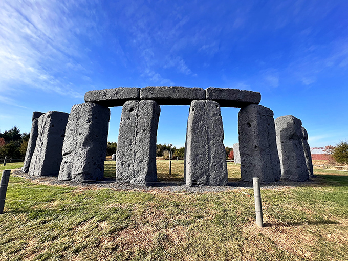 Prehistoric engineering meets modern materials at Foamhenge, where ancient mystery gets a distinctly American makeover. Who needs a passport?