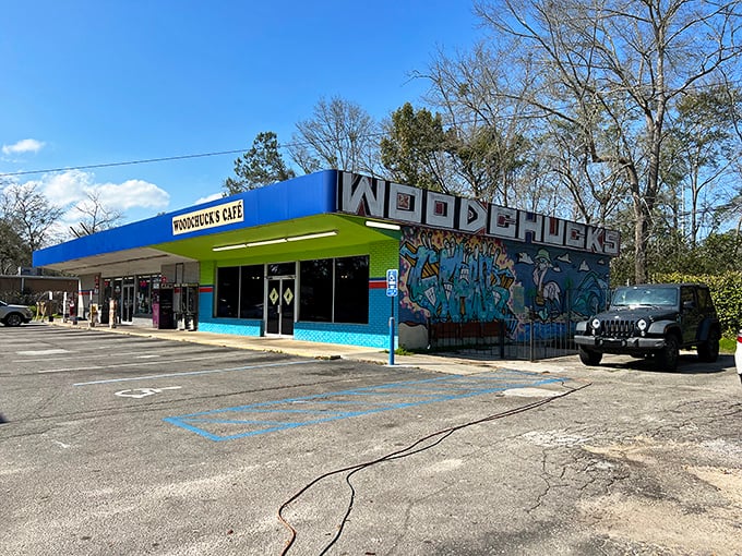 That vibrant mural outside Woodchuck's practically shouts "Come on in!" &ndash; and trust me, you'll want to listen.