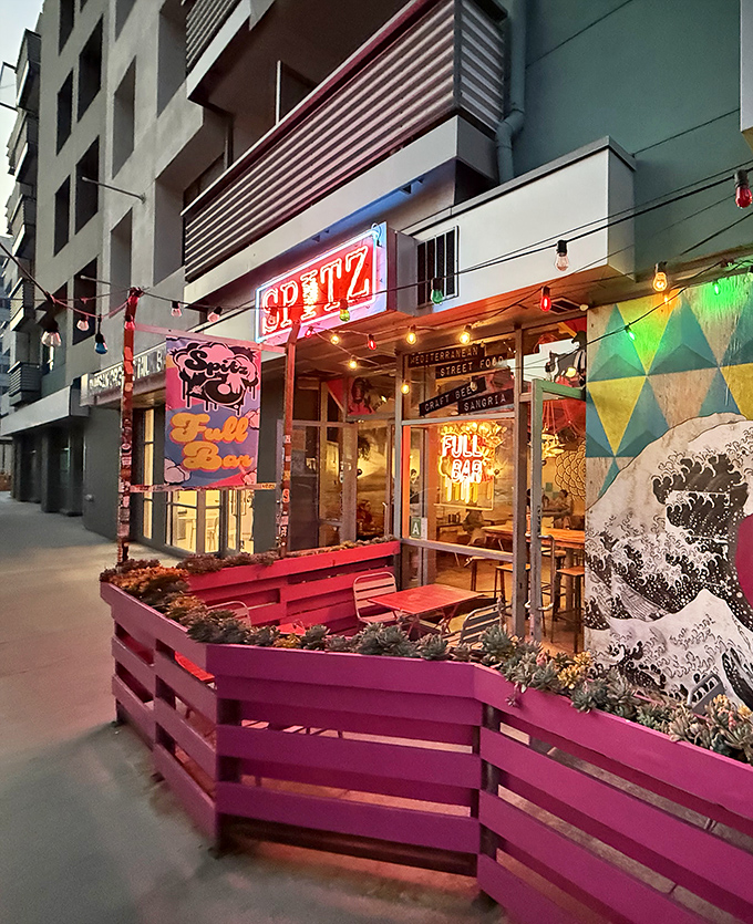 The vibrant orange sign beckons like a Mediterranean lighthouse in Little Tokyo. Weekend brunch hours are just a bonus to this d&ouml;ner paradise.