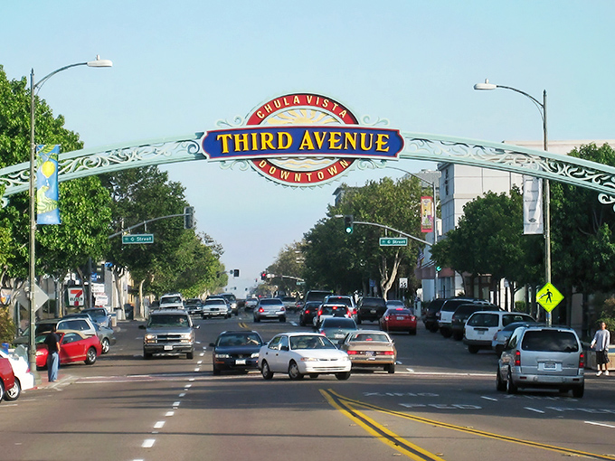 The iconic Third Avenue arch welcomes you to downtown Chula Vista, where California dreams come with refreshingly reasonable price tags.