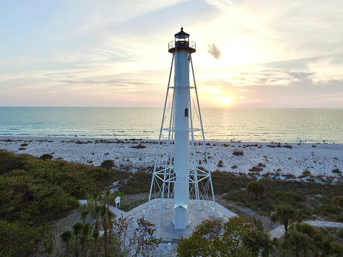 The ultimate Florida flex &ndash; a pristine white lighthouse standing sentinel over turquoise waters and powdery beaches. Maritime elegance meets paradise.