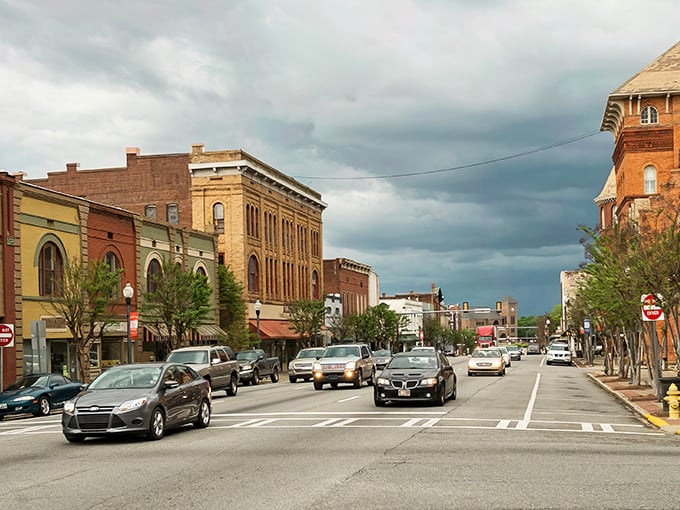 Downtown Americus greets visitors with a colorful palette of historic storefronts. These aren't cookie-cutter buildings&mdash;they're architectural personalities with stories to tell.