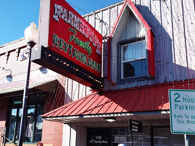 The unassuming exterior with its weathered siding and bright red roof promises something authentic &ndash; a culinary hideaway where locals gather and tourists stumble upon greatness.