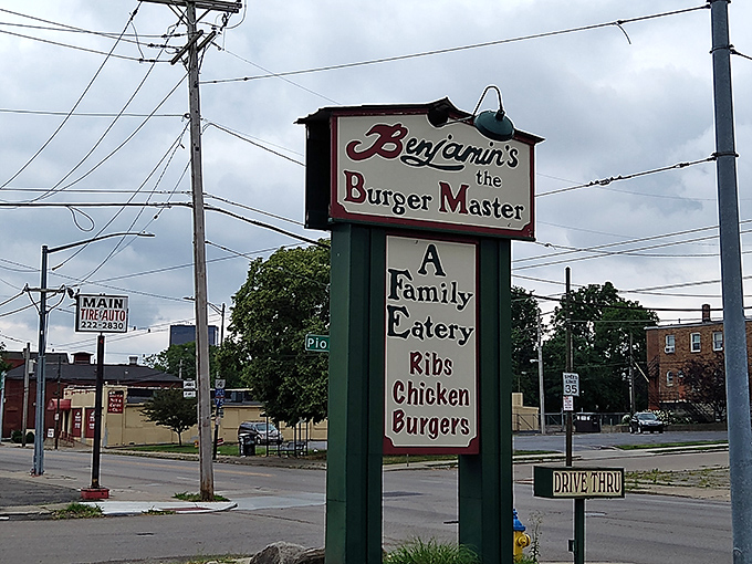 The iconic sign says it all: Benjamin's the Burger Master isn't just a restaurant, it's a promise of culinary delight waiting at the end of your hunger journey.