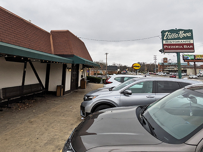 The unassuming exterior of Villa Nova hides culinary treasures within. Like finding a Ferrari parked behind a garden shed, this modest fa&ccedil;ade conceals Italian delights worth the journey.