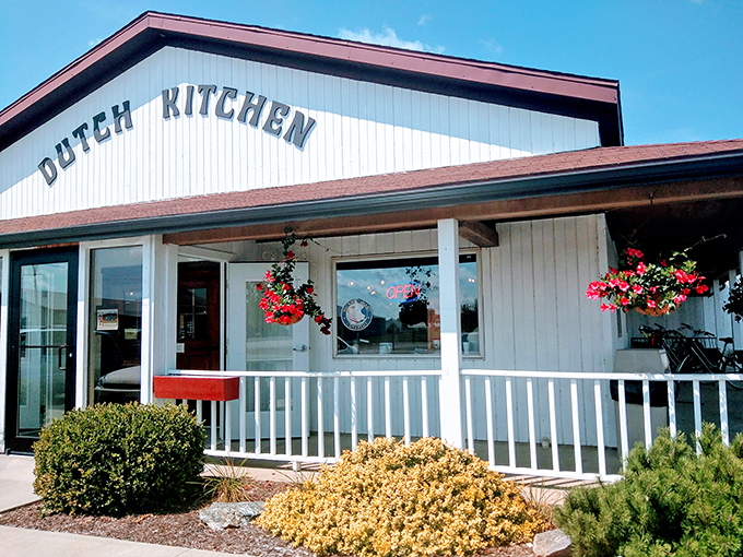 The unassuming white exterior of Dutch Kitchen welcomes hungry travelers like a lighthouse guiding ships to harbor&mdash;except this beacon promises pancakes instead of safety.