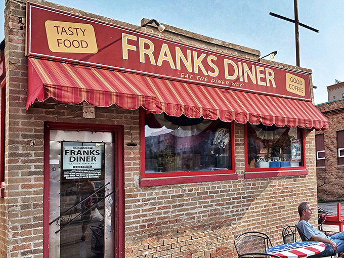 The brick fa&ccedil;ade and bold red awning of Frank's Diner isn't just inviting&mdash;it's practically a time machine disguised as a restaurant in downtown Kenosha. 