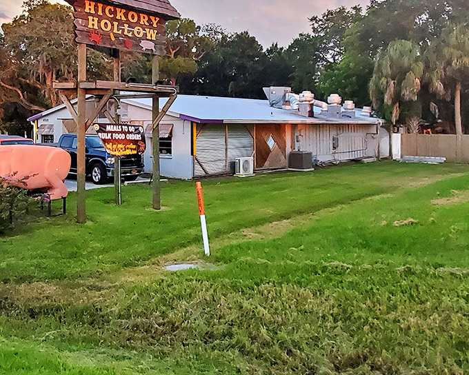 Don't let the humble exterior fool you&mdash;Hickory Hollow's unassuming roadside presence hides barbecue greatness within. The best treasures rarely advertise themselves.