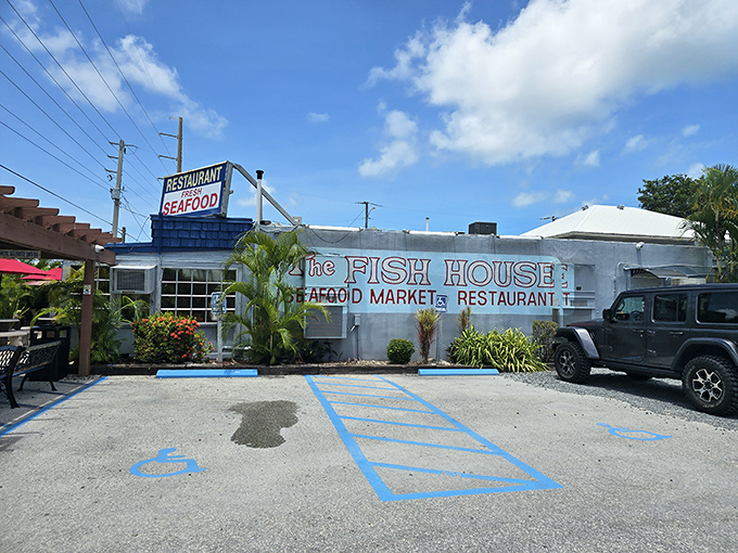 The unassuming exterior of The Fish House in Key Largo promises no frills, just seafood excellence. Sometimes the best treasures come in the plainest packages.
