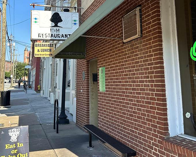 The unassuming brick exterior of H&H Restaurant in Macon hides culinary treasures that have kept locals coming back since 1959.
