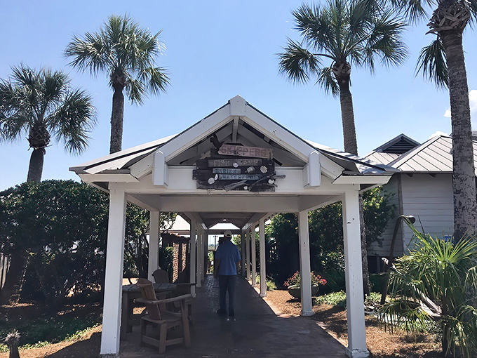 Waterfront dining at its most authentic&mdash;weathered wooden decks, Adirondack chairs, and a coastal breeze that seasons every bite better than salt.