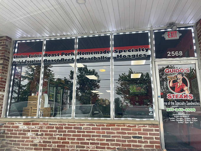 That storefront window promises "Home of the Specialty Sandwiches" &ndash; and they're not kidding around with that claim.