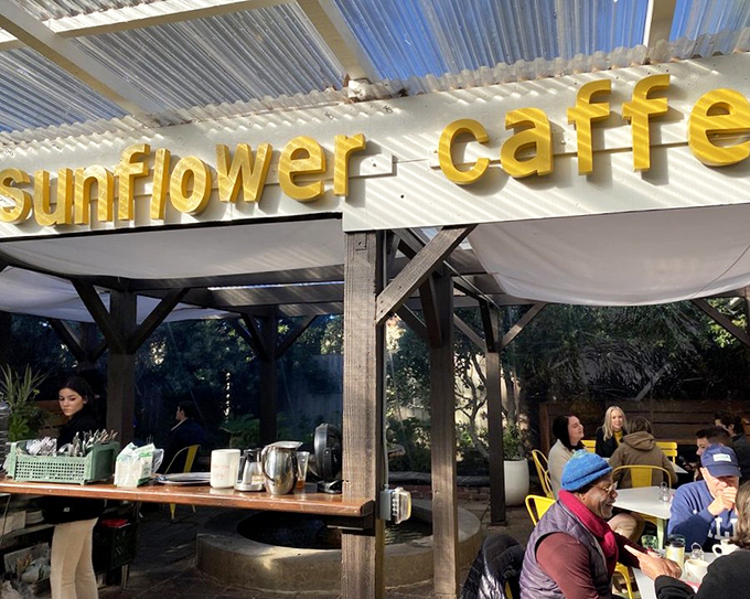 Those cheerful yellow awnings aren't just for show&mdash;they're like a beacon calling hungry souls to breakfast paradise in Sonoma Plaza.